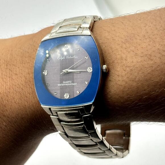 Ralph Valentin | Accessories | Ralph Valentin Blue Silver Mens Watch ...
